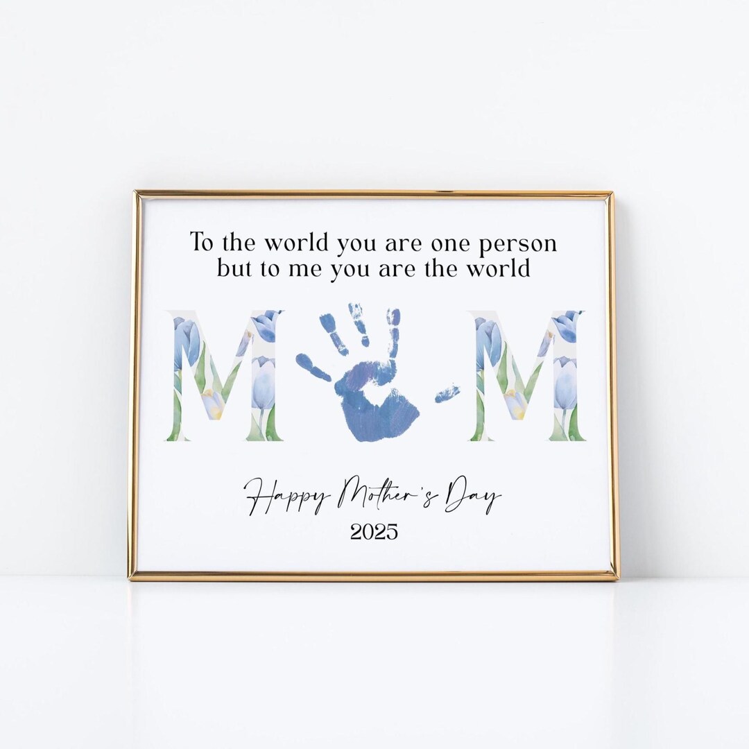 Mother’s Day Handprint Craft, Printable Gift for Mom, Mother's Day ...