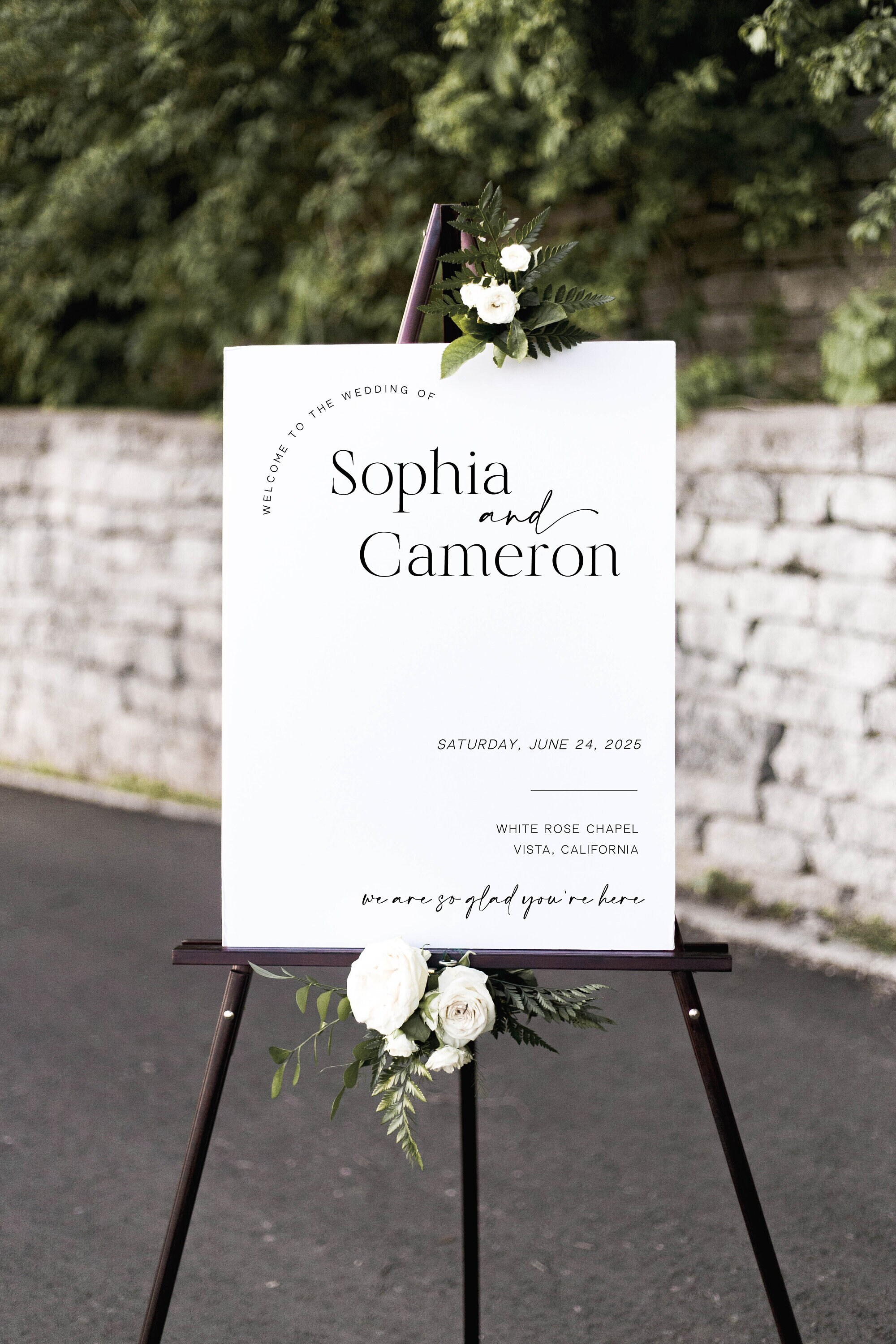 Editable Wedding Welcome Sign, Welcome to Our Wedding Sign, Modern ...