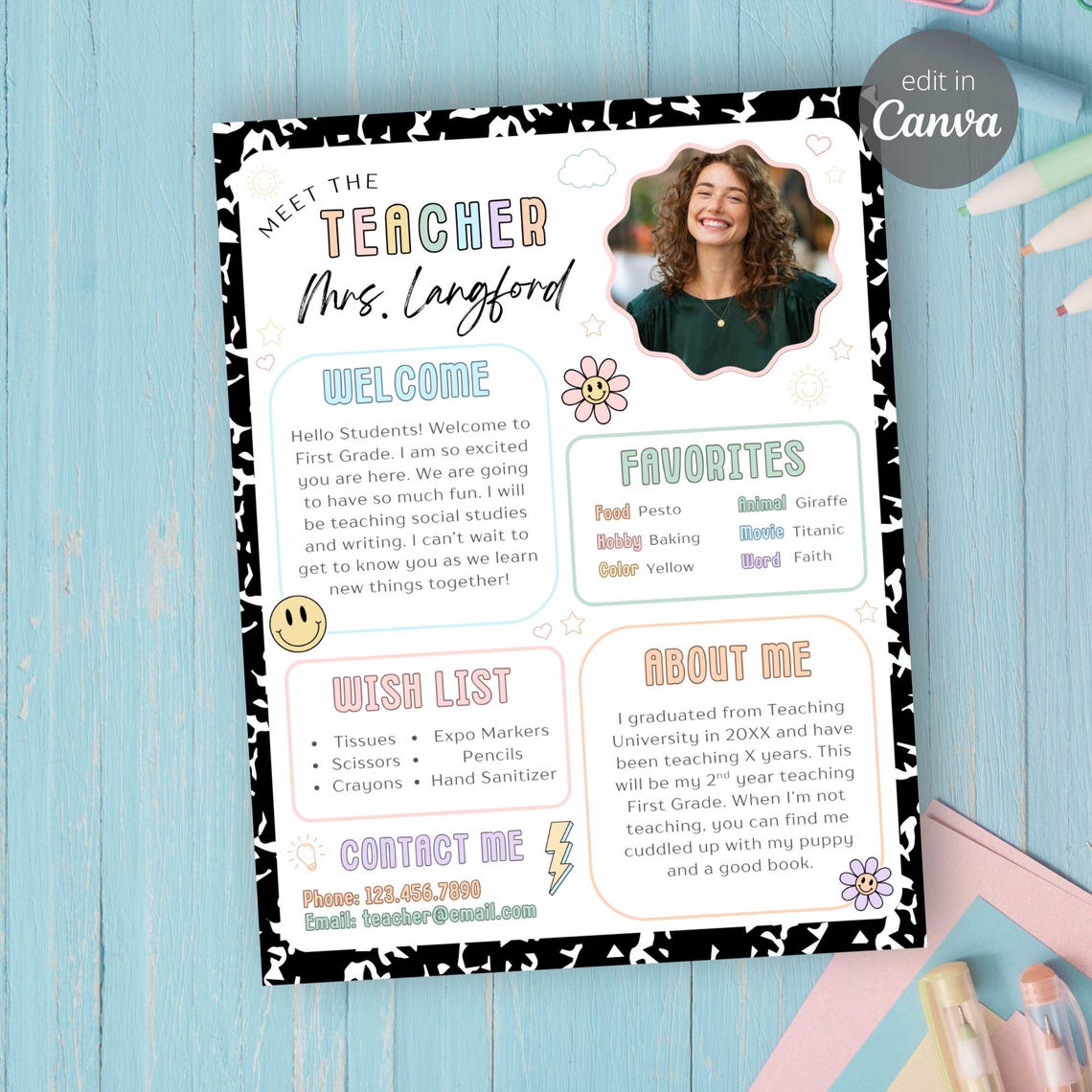 Meet the Teacher Template, Editable Meet Your Teacher Letter ...