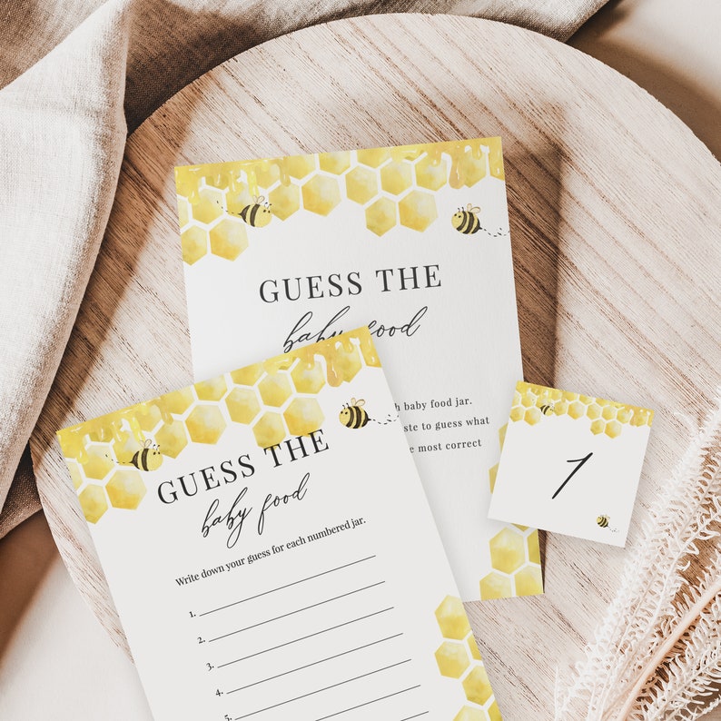Bailee Honey Bee Baby Shower Games Printable Bundle of 10 - Etsy