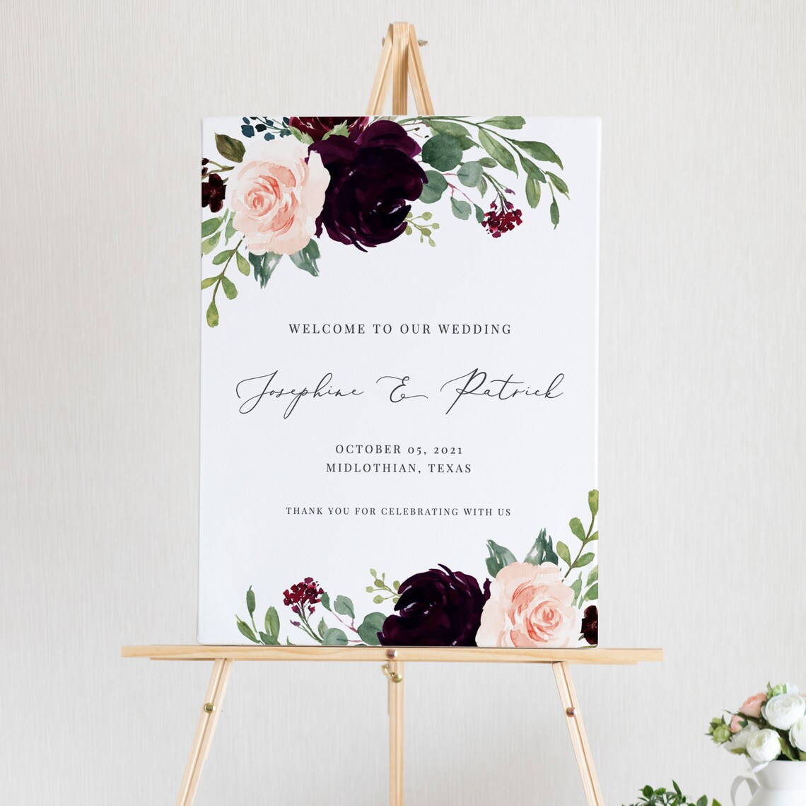 Bethany Wedding Welcome Sign Welcome to Our Wedding Sign - Etsy