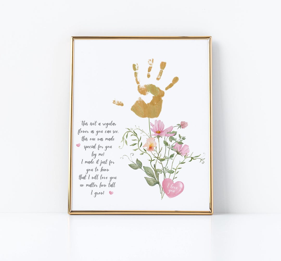 Mother’s Day Handprint Craft, Printable Gift for Mom, Mother's Day ...