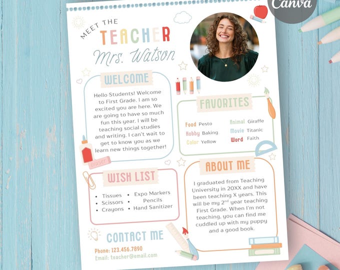 Meet the Teacher Template, Editable Meet Your Teacher Letter ...