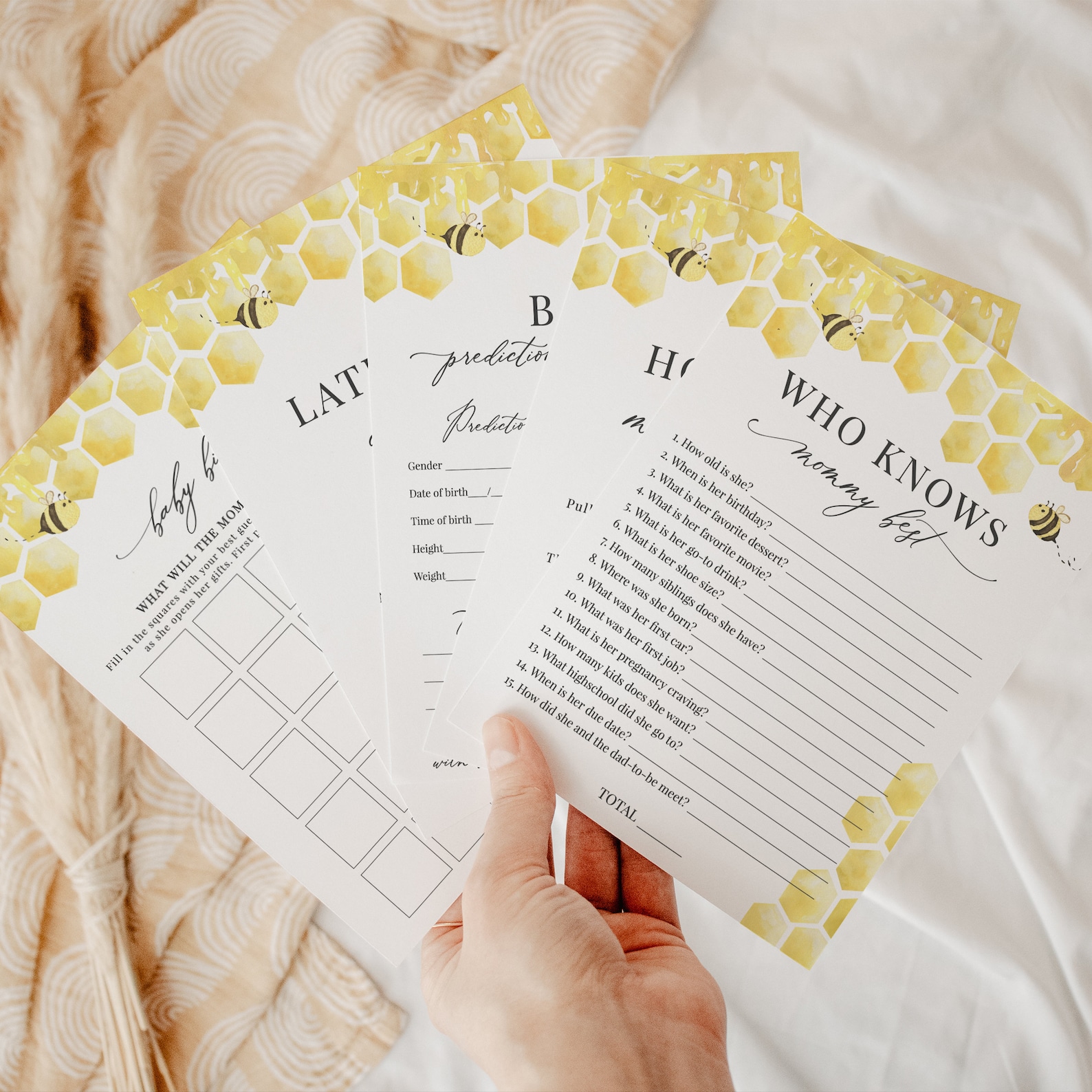 Bailee Honey Bee Baby Shower Games Printable Bundle of 10 - Etsy