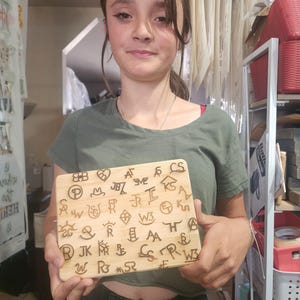 Mini 8x6 Cutting Board – Cattle Brand Design – Western Bamboo Board for ...