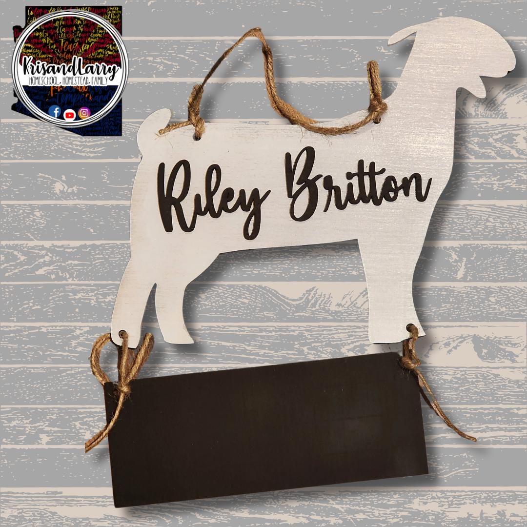 Custom Livestock Stall Sign With Chalkboard Base – Personalized Animal ...