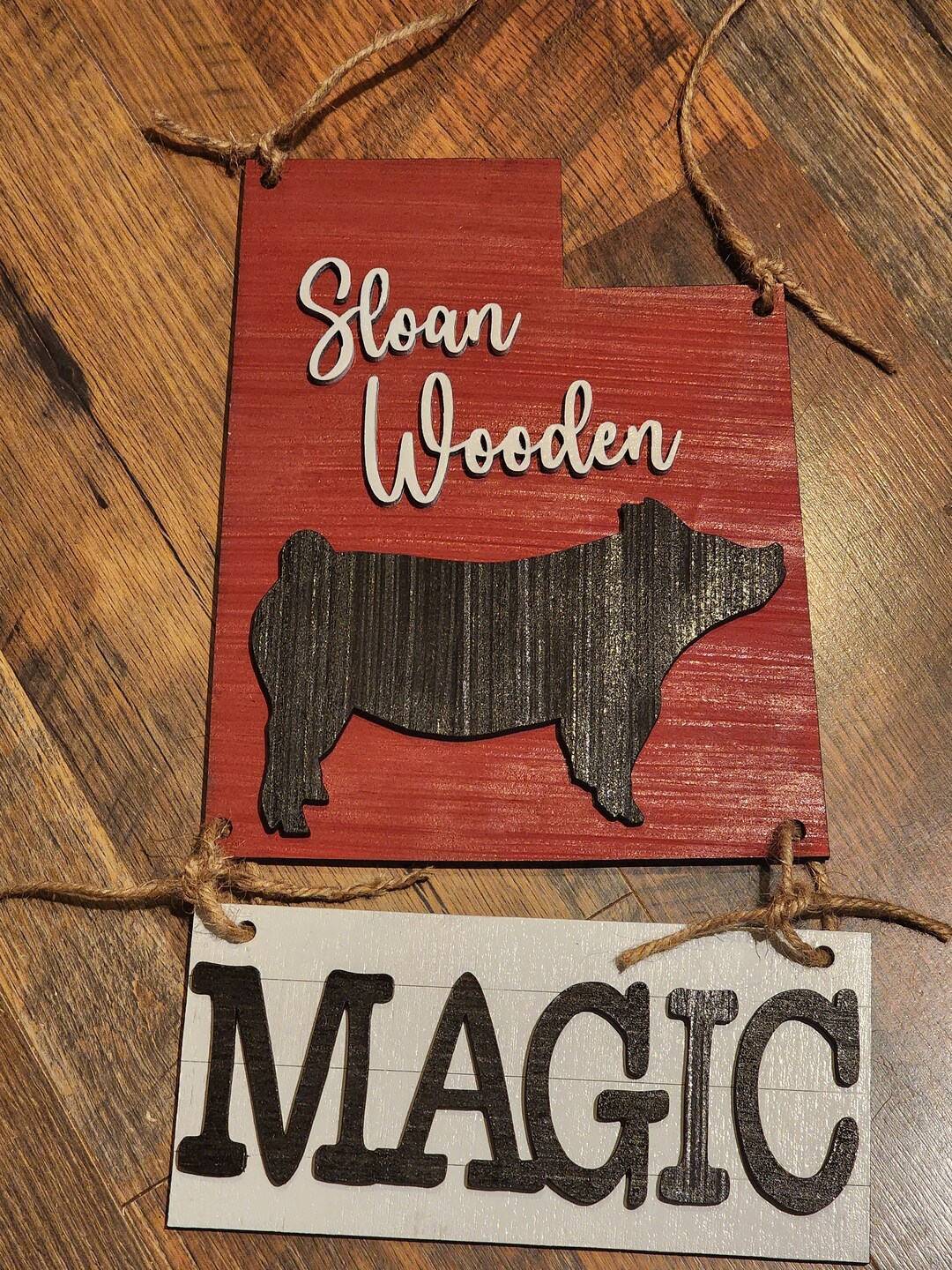 Utah Stall Sign – Custom State Shaped Livestock Tag for 4H & FFA ...