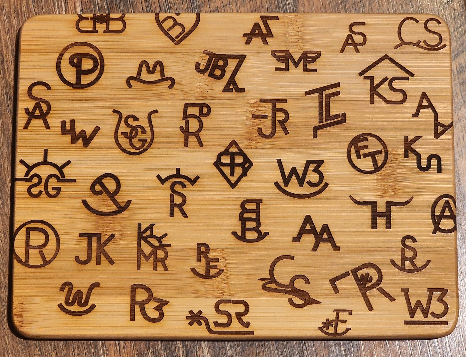 Cattle Brand Bamboo Cutting Board – Western Ranch Decor (mini 8x6) - Etsy