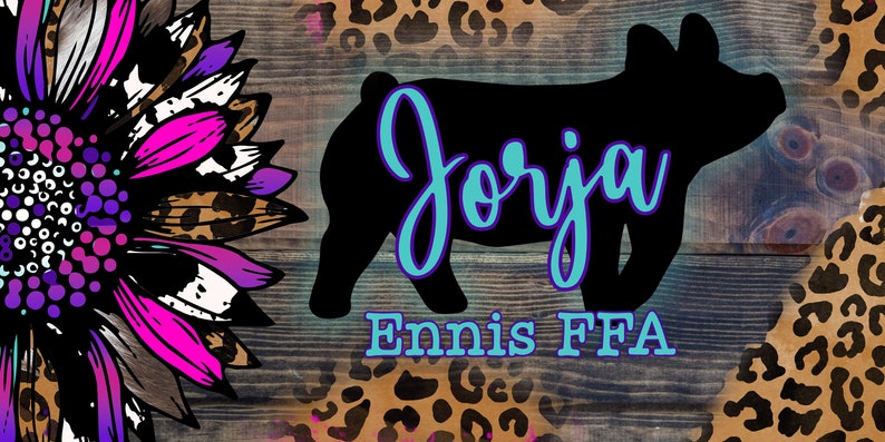 Custom License Plate Stall Sign, Livestock, Pig, Swine, Hog - Etsy