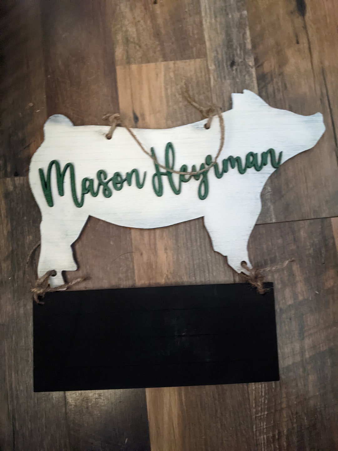 Livestock Stall Sign With Chalkboard Base, 4H FFA, Steer Stall Sign ...