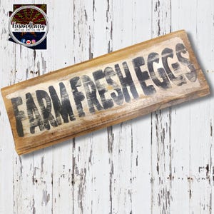 Hand-painted Vintage Style Farm Fresh Eggs Sign on Reclaimed Wood ...