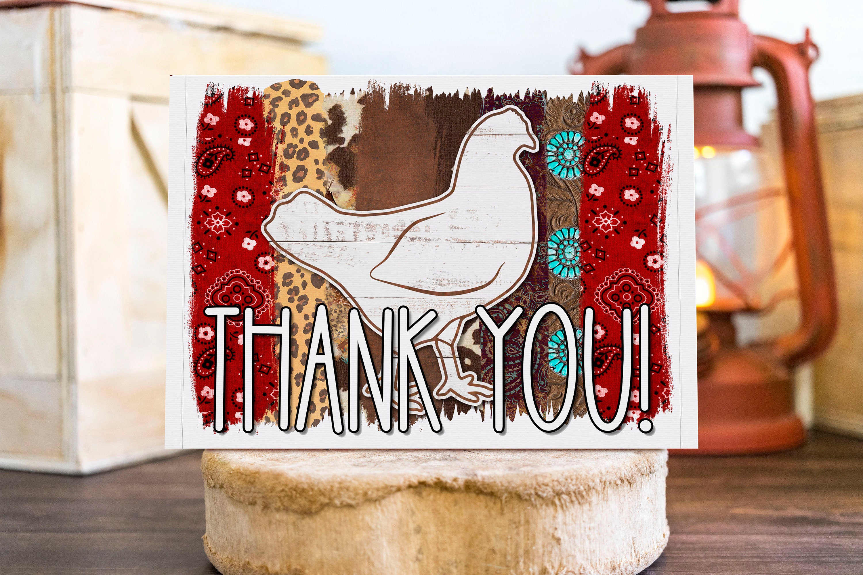 Downloadable THANK YOU Card - Youth Livestock, Chicken, Western - Etsy