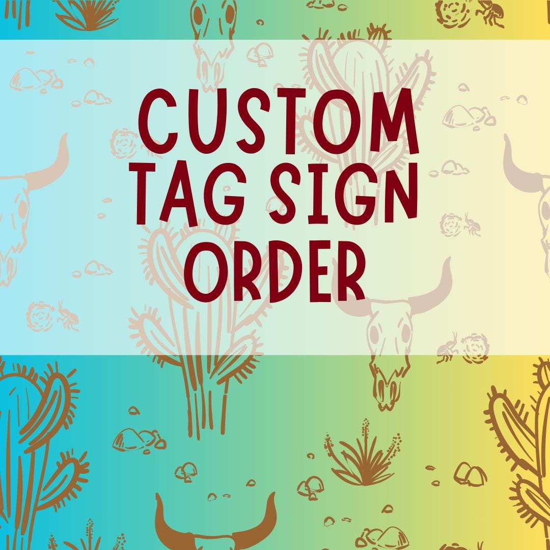 Custom Livestock Animal Stall or Cage Sign, Tag With Animal Cutout ...