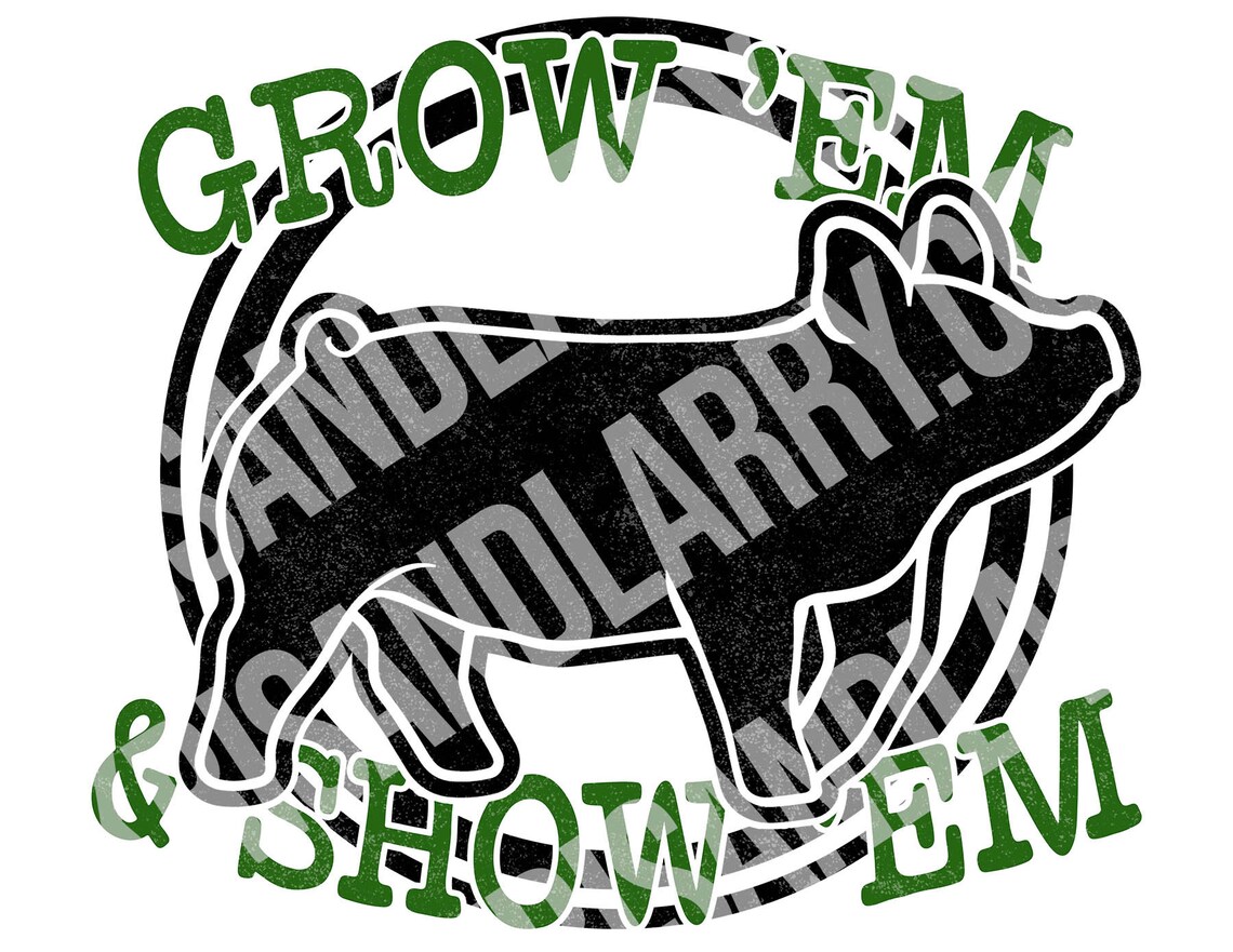 Grow 'em and Show 'em Livestock T Shirt Pig Swine - Etsy