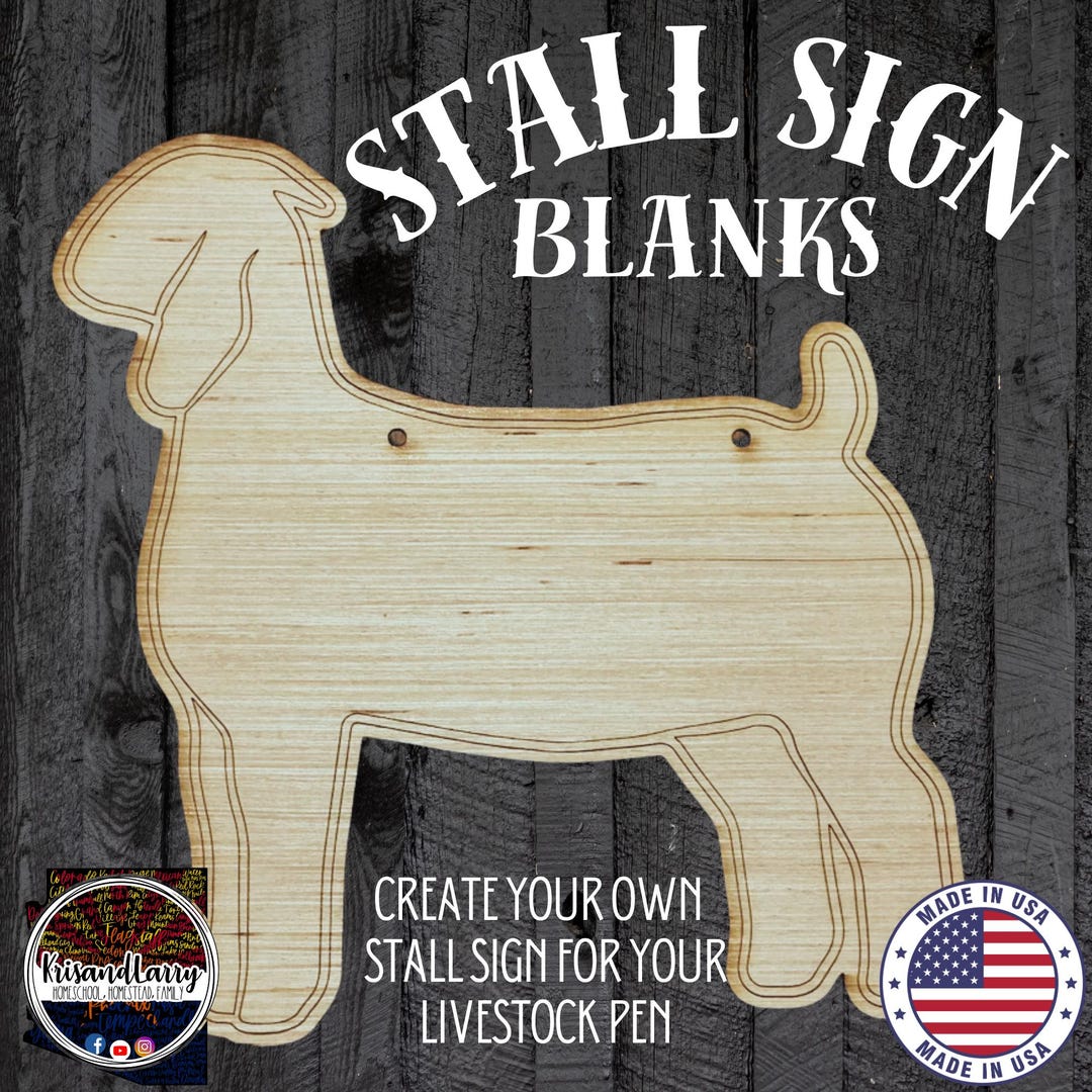 Doe Breeder or Market Goat Wood Sign Blank | Boer Show Goat Cutout ...