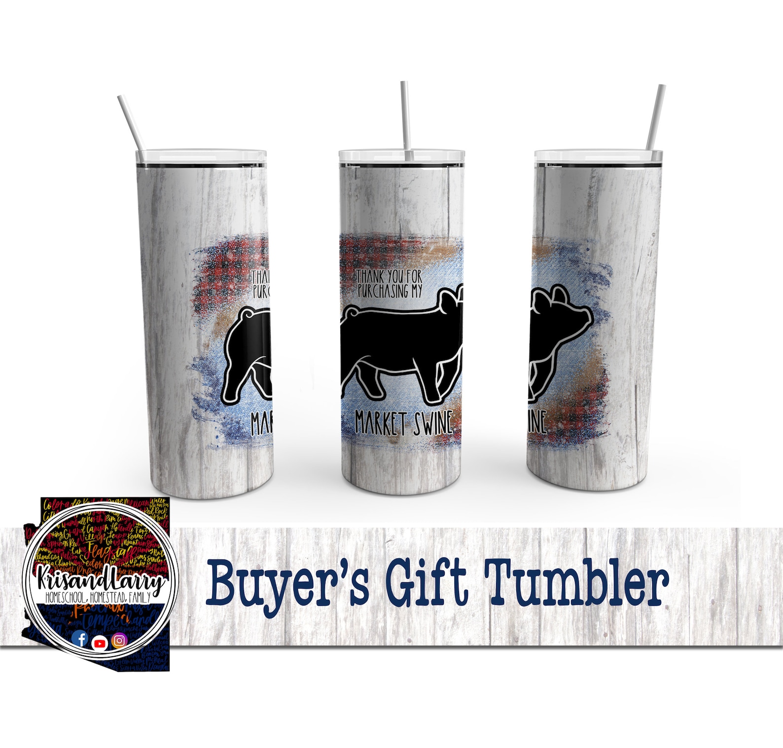 Livestock Buyer Thank You Gift Tumbler – Market Swine, Steer, Goat ...