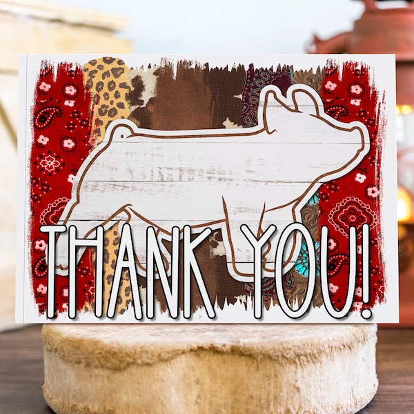 Youth Livestock Thank You Card - Etsy