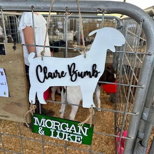 Ohio Stall Sign – Custom State Shaped Livestock Tag for 4H & FFA ...