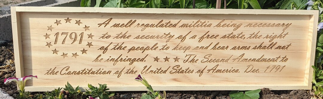 2nd Amendment Laser Cut Wood Sign - Etsy