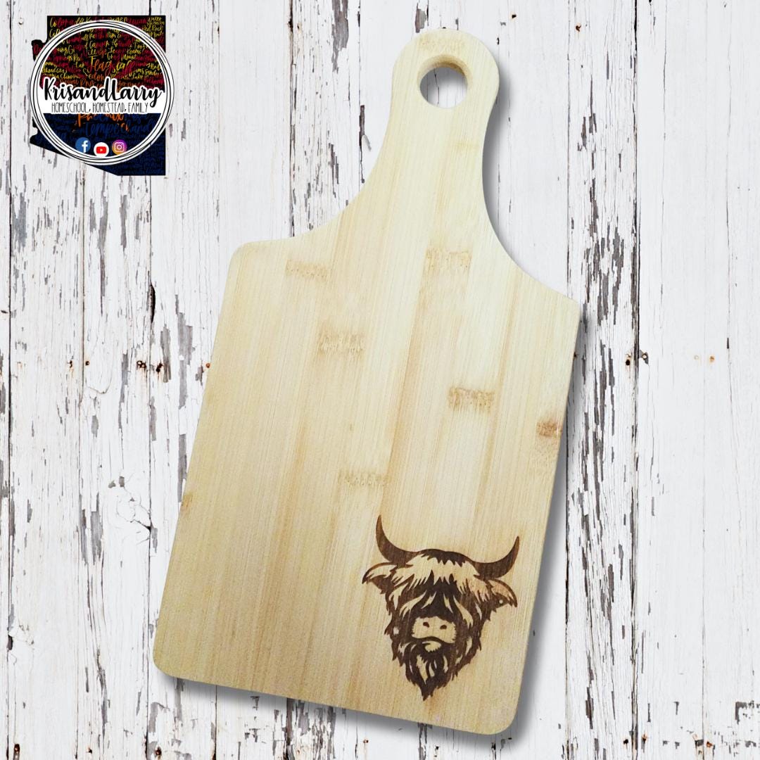 Highland Cow Bamboo Cutting Board - Etsy