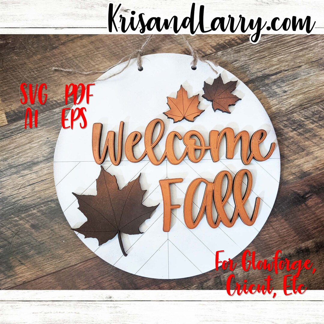 Welcome FALL Sign Sign, Autumn, Leaves, Farmhouse, Shiplap , Silhouette ...
