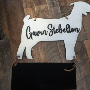 Livestock Stall Sign With Chalkboard Base, 4H FFA, Steer Stall Sign ...