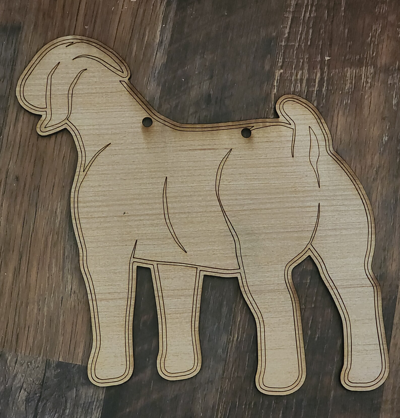 Rear Facing Market Goat Wood Sign Blank | Boer Show Goat Cutout ...