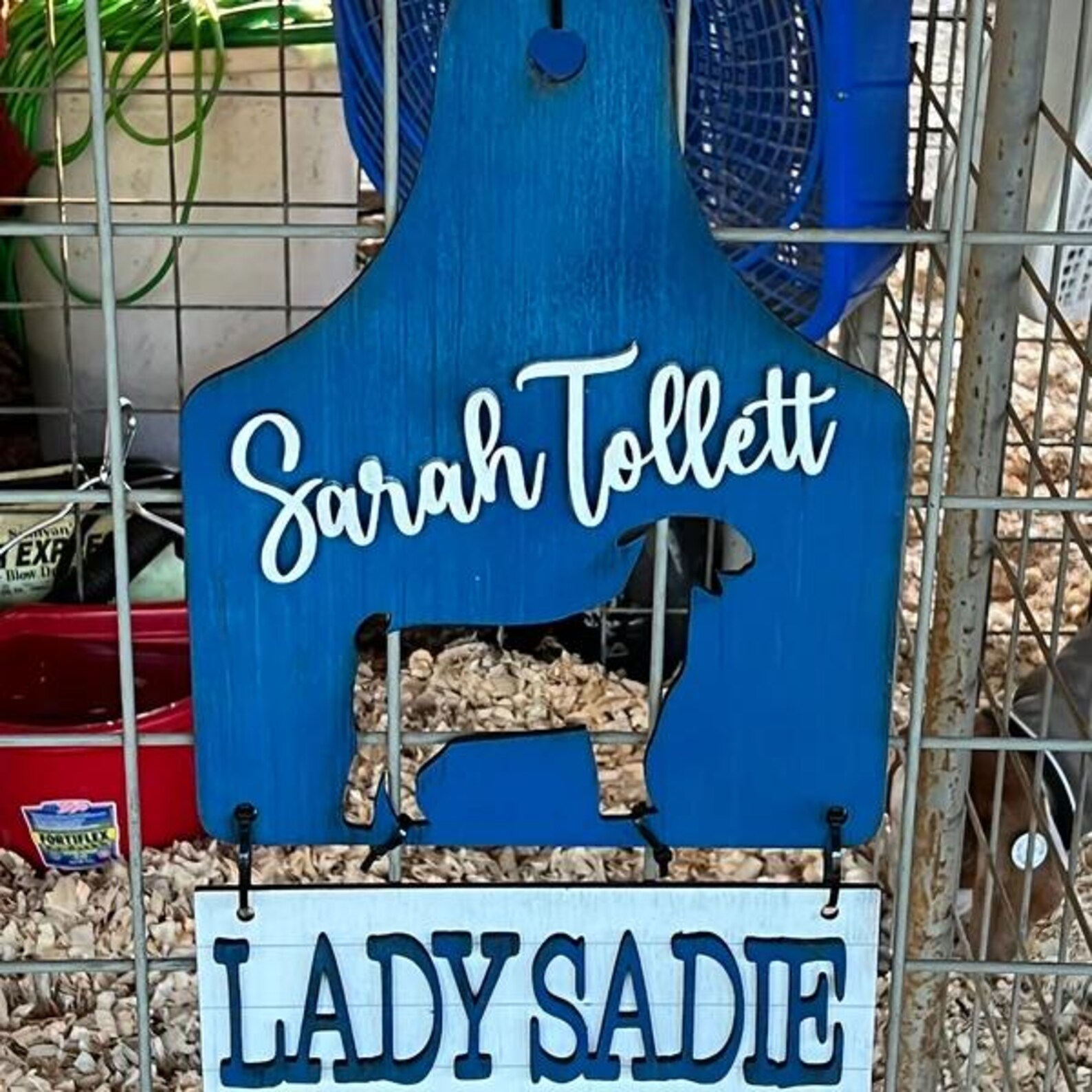 Custom Cattle Tag Stall Sign – Personalized Livestock Name Tag for 4H ...