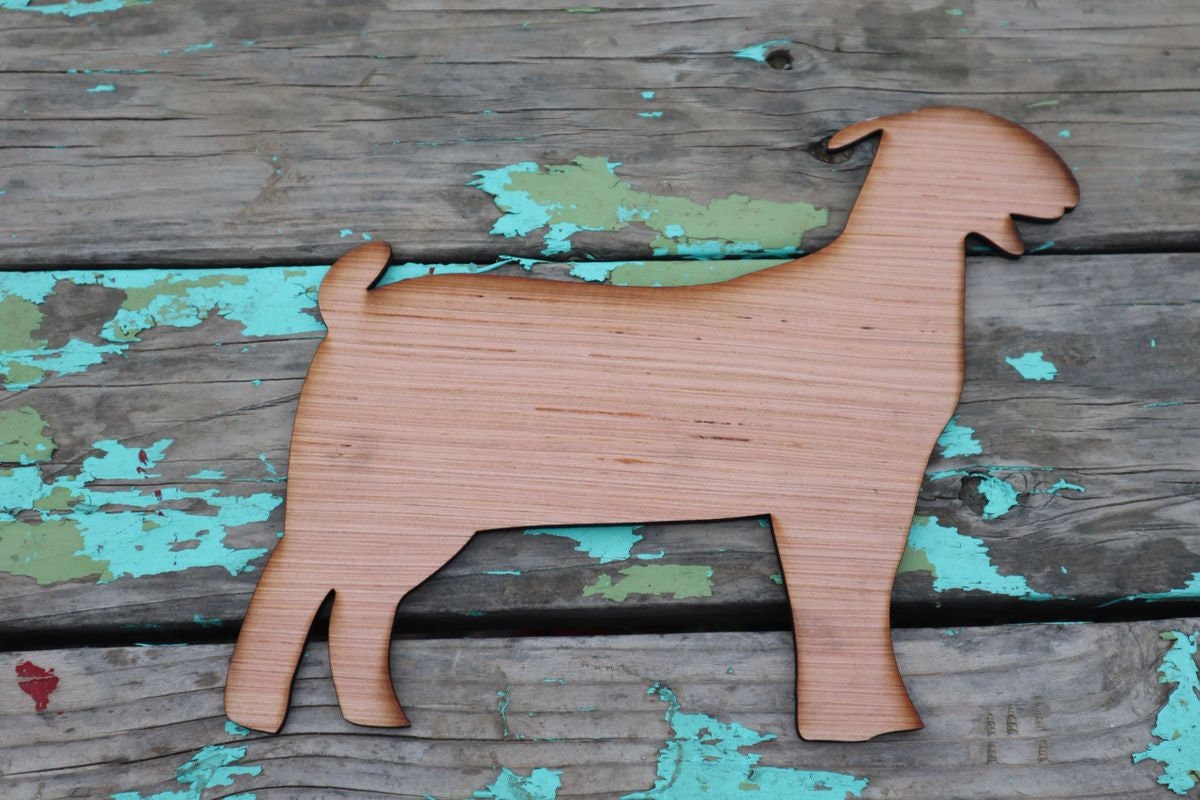 Market Goat Wood Stall Blank Cutout Boer Show Goat Sign - Etsy