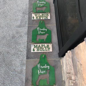 Custom Cattle Tag Stall Sign – Personalized Livestock Name Tag for 4H ...