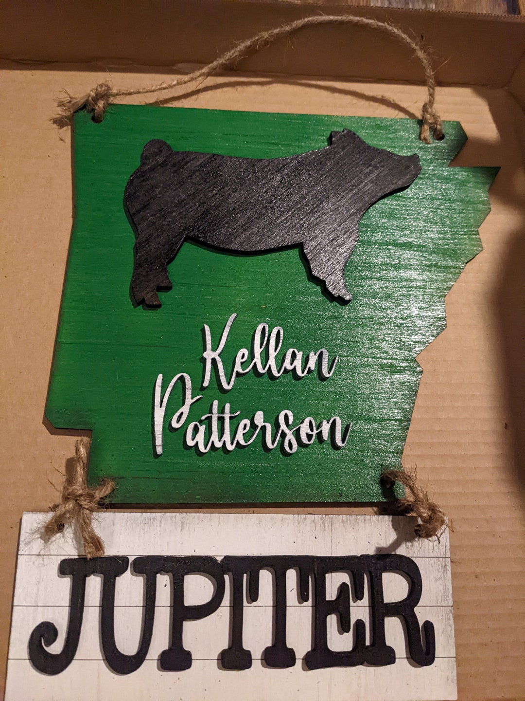 Arkansas Stall Sign – State Shaped Livestock Tag for 4H & FFA – Custom ...
