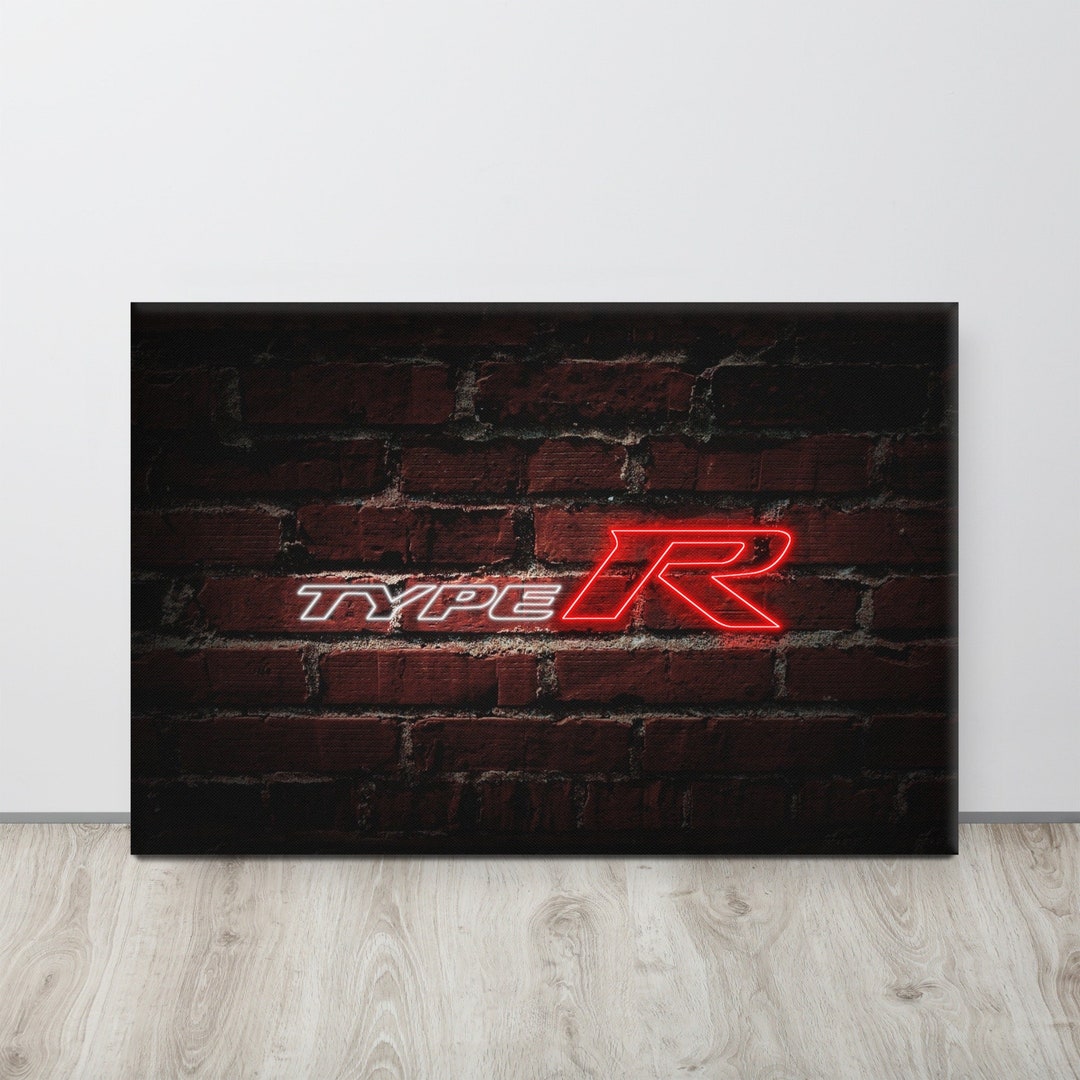 Honda Type R Logo Neon Canvas - Etsy