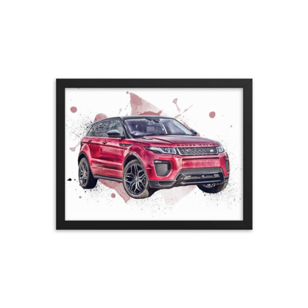 Land Rover Range Rover Evoque Digital Illustration - Red - Etsy