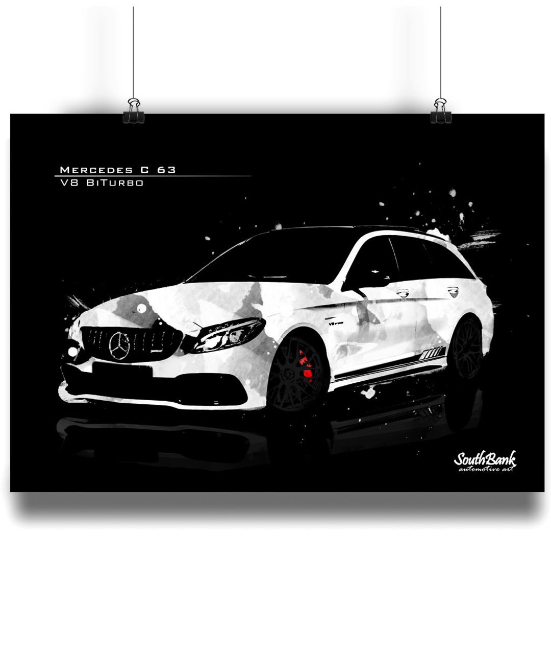 Mercedes AMG C63 Estate Wagon Wall Art Poster - Etsy