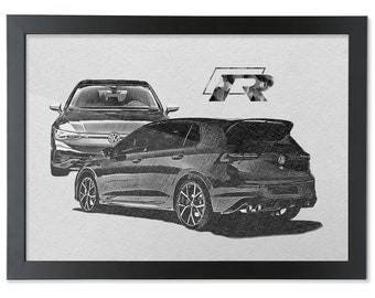Volkswagen Golf R Mk8 Poster Print Wall Art Car Photography - Etsy