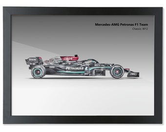 Mercedes AMG Petronas F1 Team Livery Digital Download Poster | Minimal ...