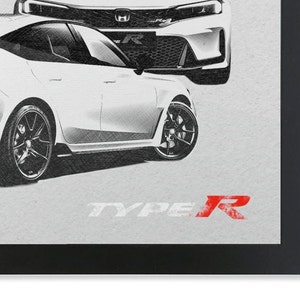 Honda Civic Type R Sketch Wall Art Digital Illustration - Etsy