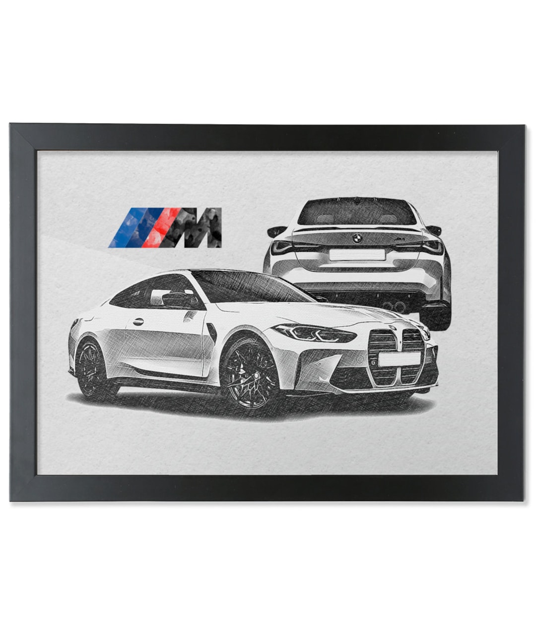 BMW M4 Competition Sketch Wall Art Poster - Etsy