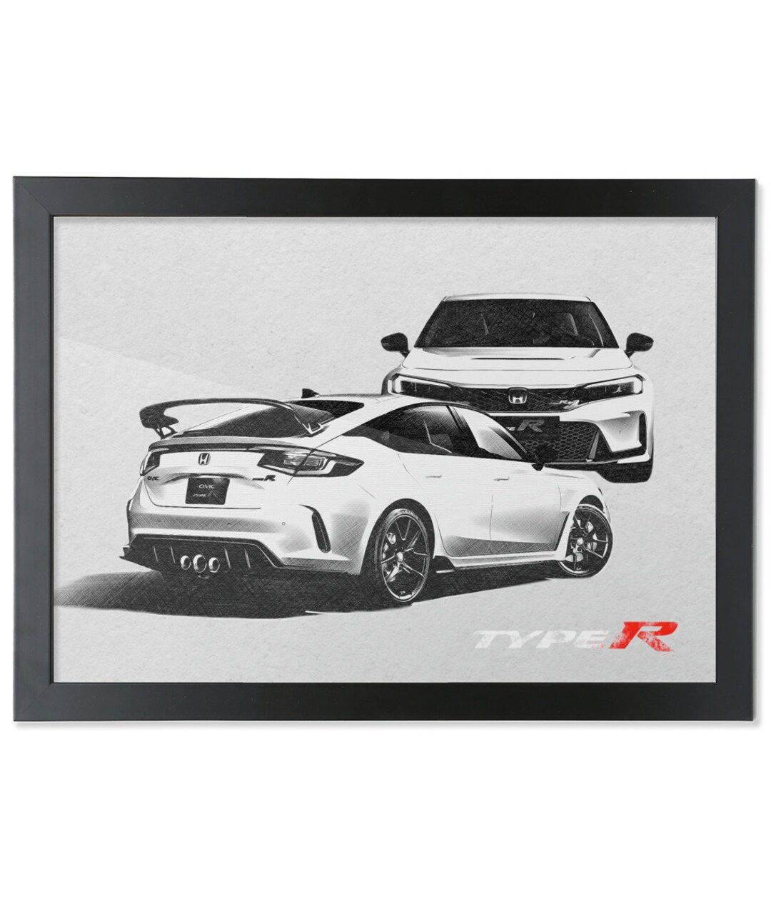 Honda Civic Type R Sketch Wall Art Digital Illustration - Etsy