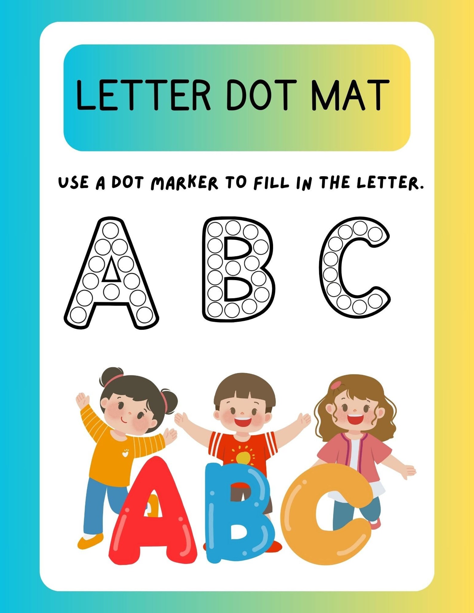 Preschool Skills Dot Marker Printable Alphabet Letters Dot Coloring ...