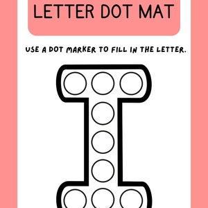 Preschool Skills Dot Marker Printable Alphabet Letters Dot Coloring ...