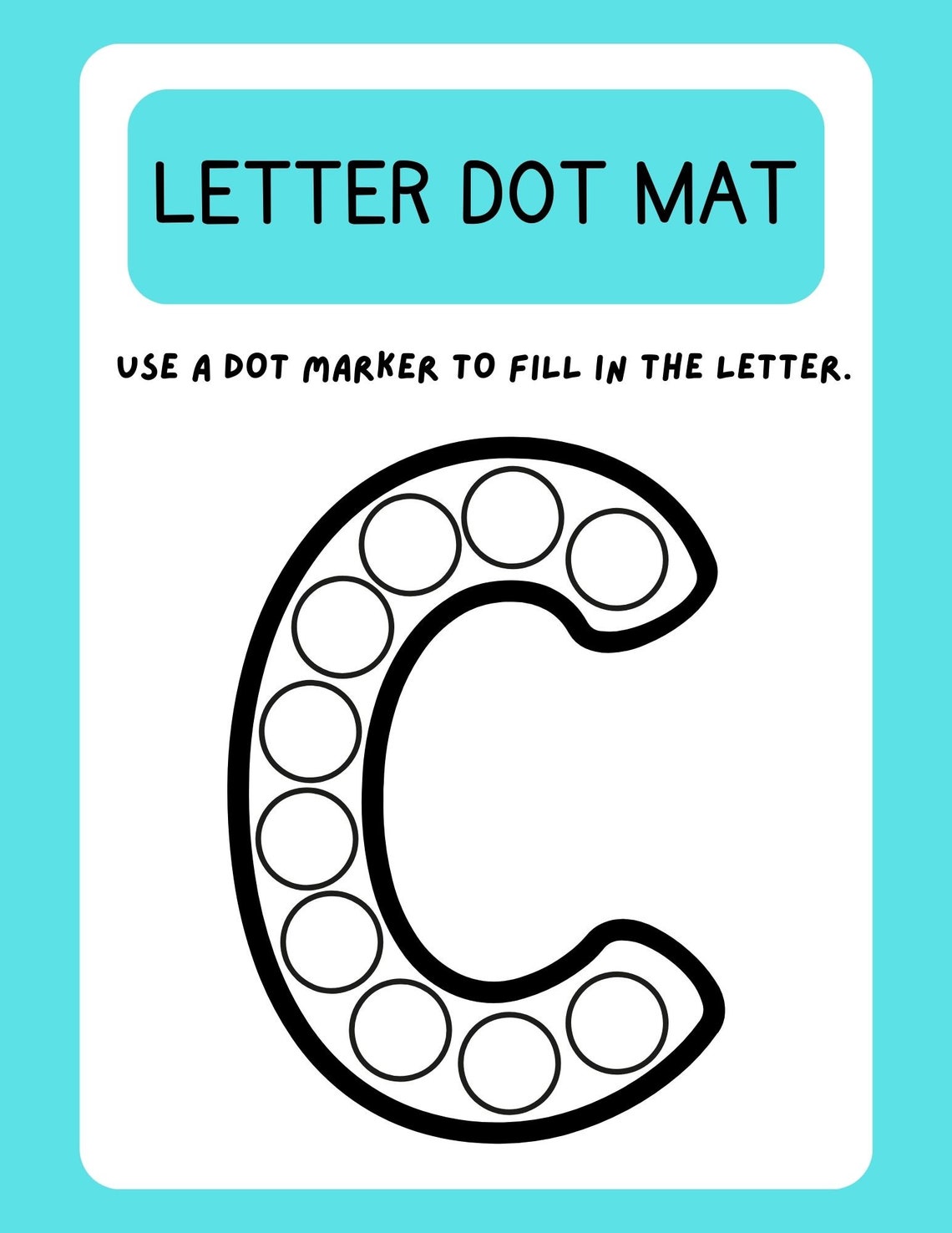 Preschool Skills Dot Marker Printable Alphabet Letters Dot Coloring ...
