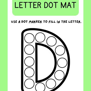 Preschool Skills Dot Marker Printable Alphabet Letters Dot Coloring ...