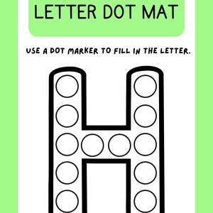 Preschool Skills Dot Marker Printable Alphabet Letters Dot Coloring ...