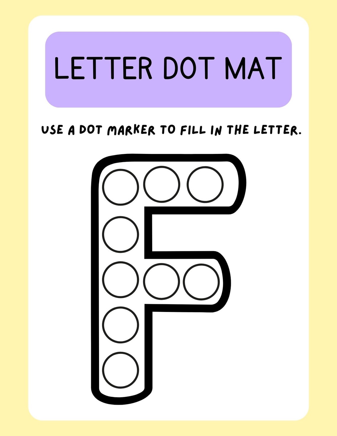 Preschool Skills Dot Marker Printable Alphabet Letters Dot Coloring ...