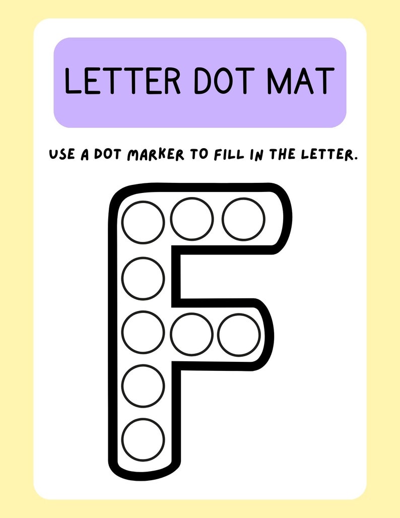 Preschool Skills Dot Marker Printable Alphabet Letters Dot Coloring ...