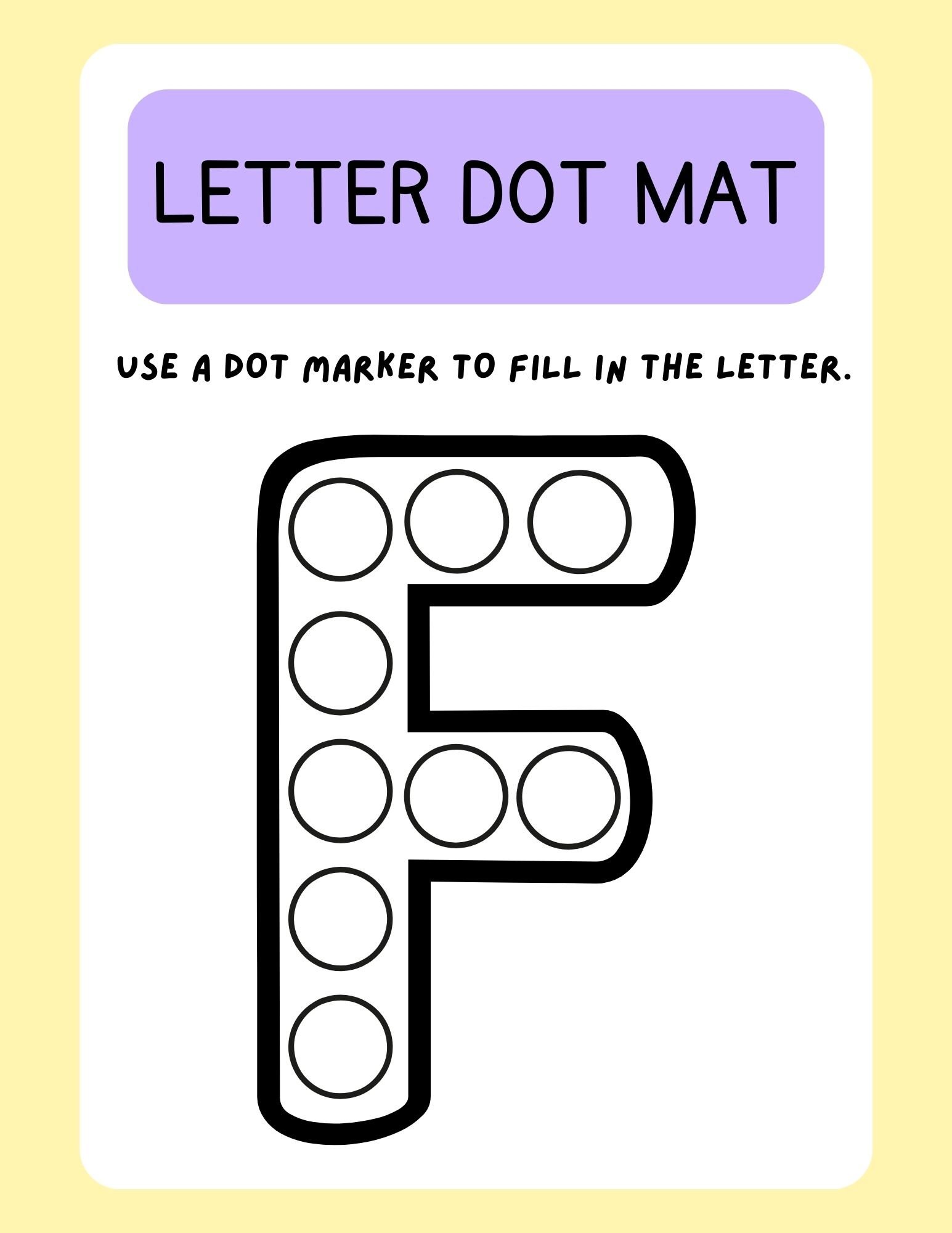 Preschool Skills Dot Marker Printable Alphabet Letters Dot Coloring ...