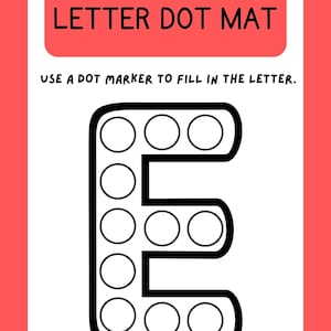 Preschool Skills Dot Marker Printable Alphabet Letters Dot Coloring ...