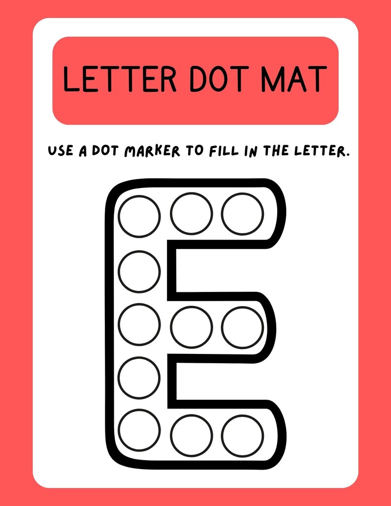 Preschool Skills Dot Marker Printable Alphabet Letters Dot Coloring ...