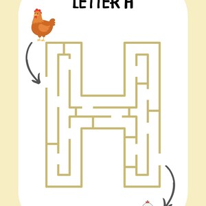 Colorful Playful Alphabet Maze Worksheet Coloring Pages Printable ...